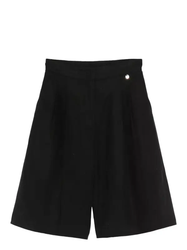 Liu Jo Logo Button Detail Shorts - Black