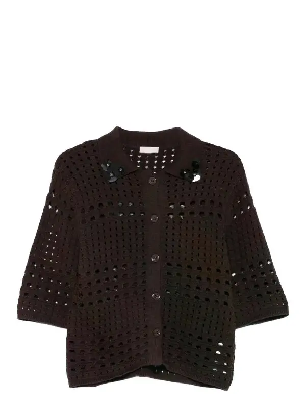 Liu Jo Crochet Cardigan - Brown