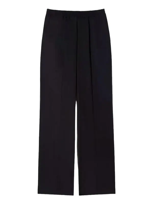 Max Mara Elasticated Wide Leg Trousers - Blue