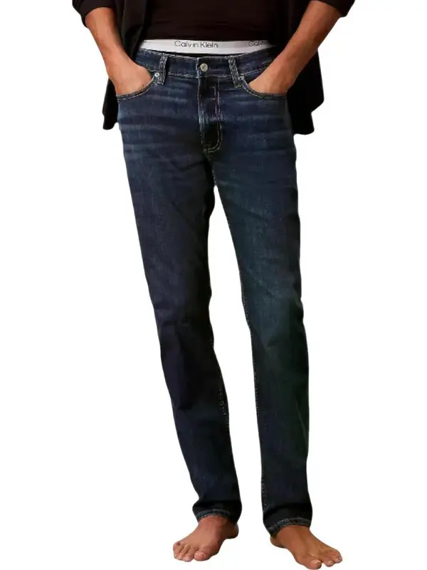 Calvin Klein Logo-patch Jeans - Blue