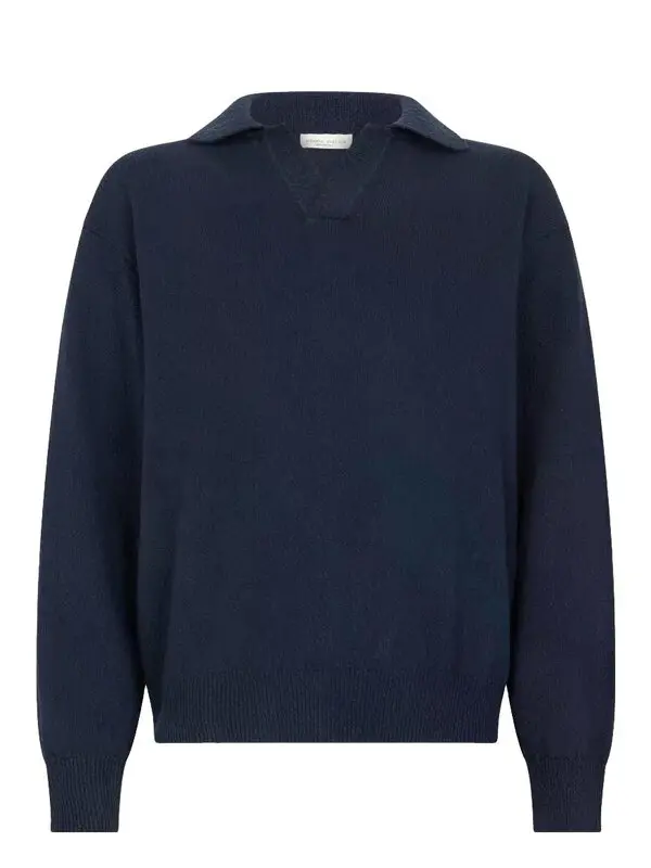 ROBERTO COLLINA Polo-collar Sweater - Blue