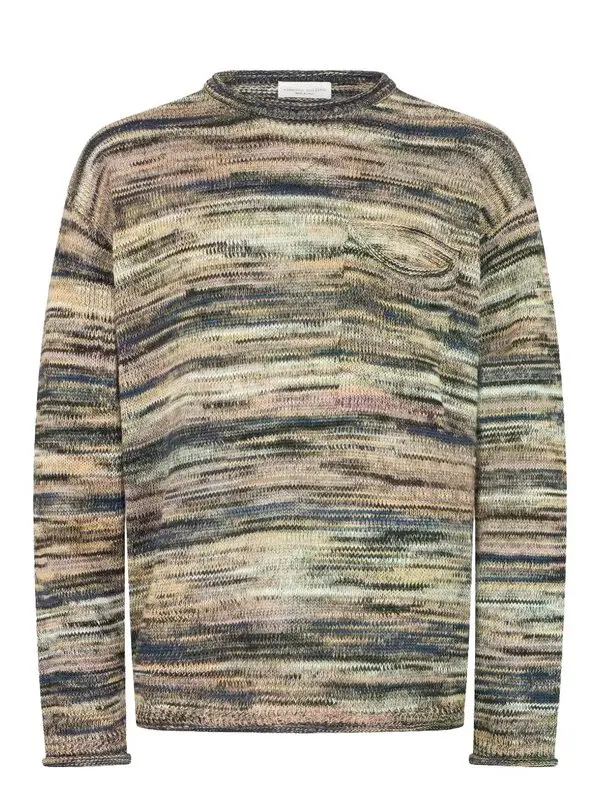 ROBERTO COLLINA Crew-neck Pocket Sweater - Neutrals