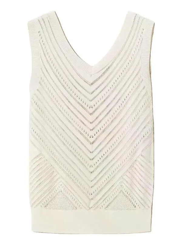 TWINSET Pointelle Knit Top - White