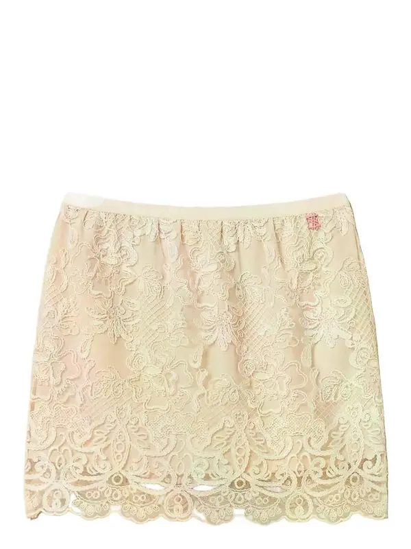 TWINSET Floral Lace Skirt - Neutrals