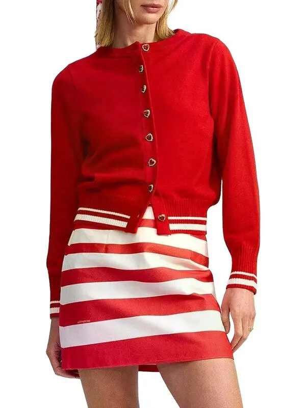 ASTON STUDIO Leonara Cardigan - Red