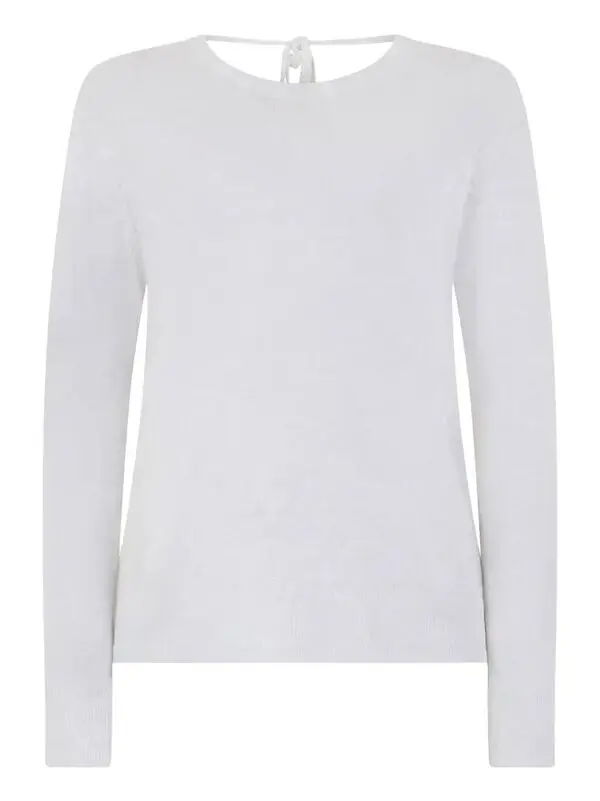 120% Lino Tie-detailed Top - White