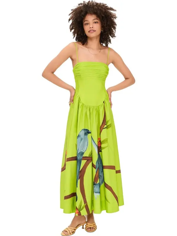 Farm Rio Printed Maxi Dress - Green