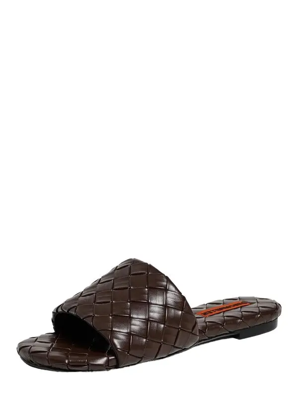 SIMONMILLER Woven Salerno Sandals - Chocolate