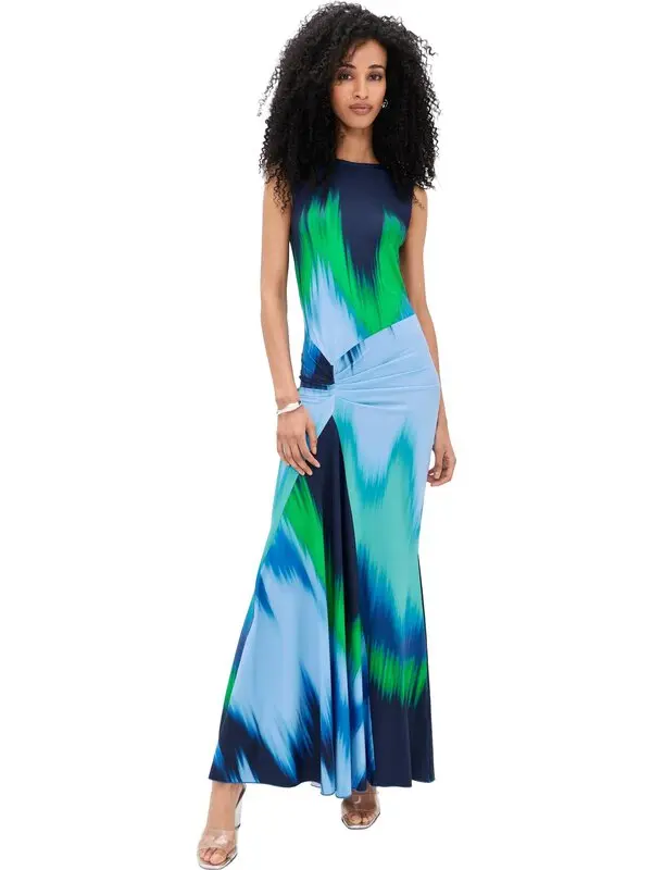 Eywasouls Malibu Annie Sleeveless Maxi Dress - Indigo Colorflow