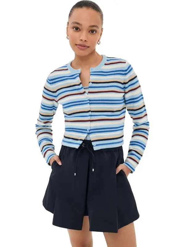 LE BOP Mara Cardigan - Sky Multi Stripe