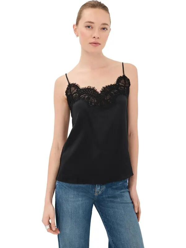Co Lace-trimmed Cami - Black