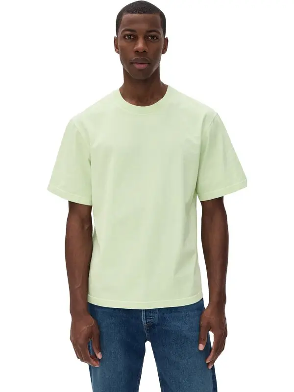 AGOLDE Asha Mock Neck Tee - Mint Cream