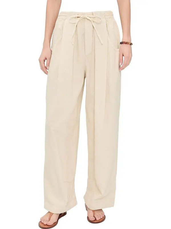 Free People Chambers Laid Back Pull-on Pants - Summer Sand