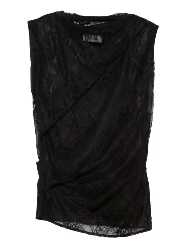 Sportmax Lace Sleeveless Top - Black