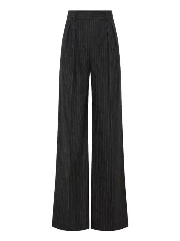 Rebecca Vallance Harri Pinstripe Pleated Trousers - Grey