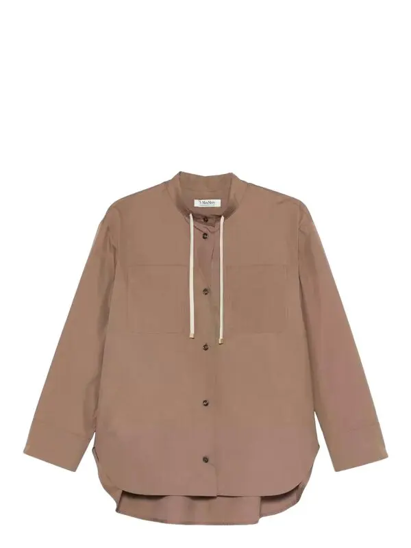 Max Mara Drawstring Pocket Shirt - Brown