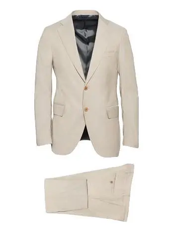 TOMBOLINI Suit Size Wool, Viscose, Elastane - Beige