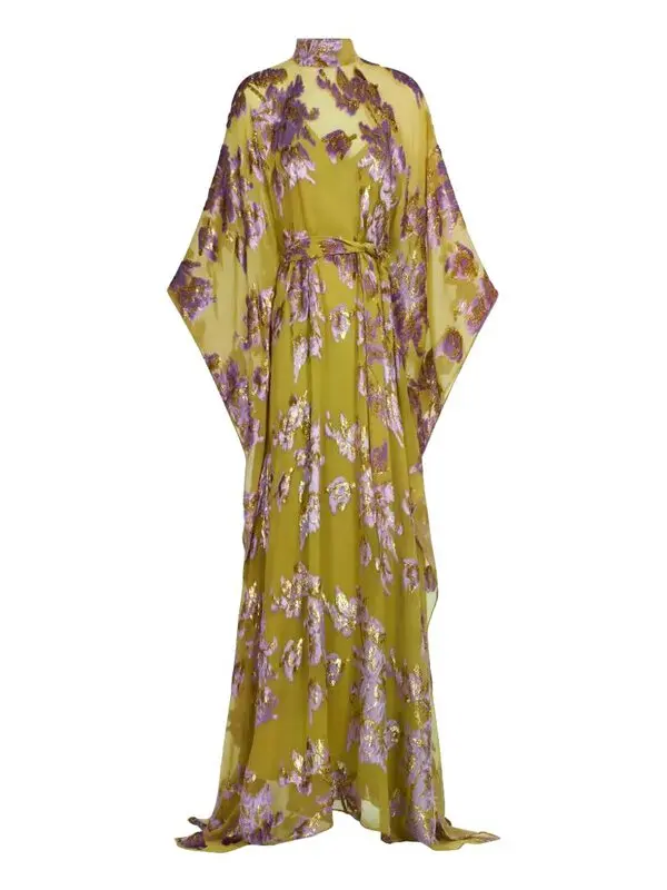 TALLER MARMO Leonor Floral Kaftan - Green