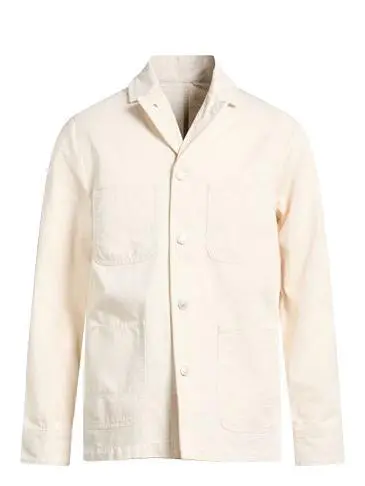 Officine Générale Denim Shirt Cream Size Organic Cotton - White