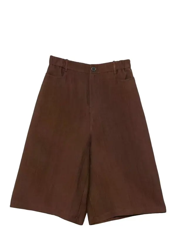 ALYSI Elasticated Trousers - Brown