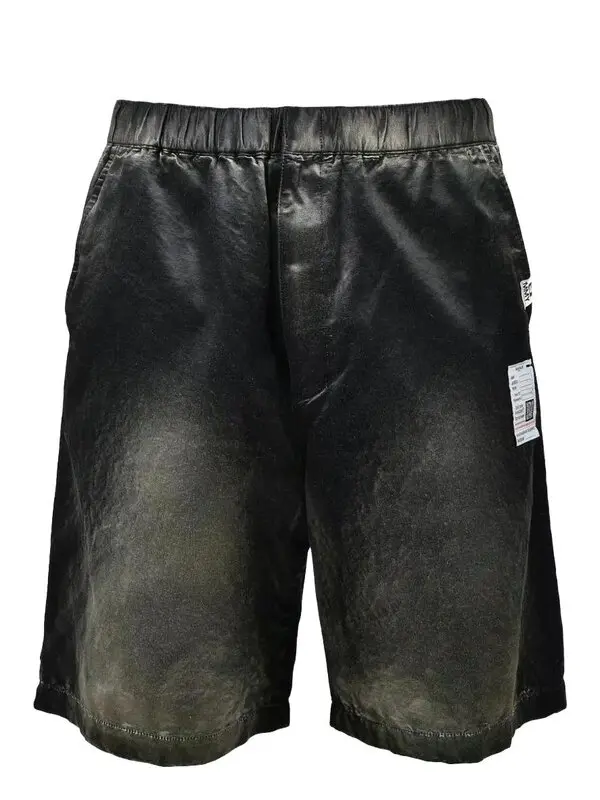 Mihara Yasuhiro Sun Faded Satin Shorts - Black