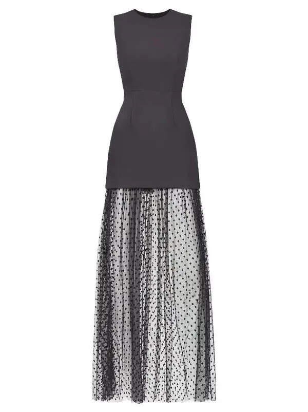 Alexis Polka-dot Pattern Dress - Black