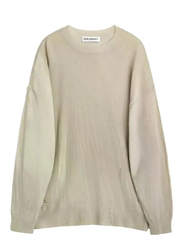 Our Legacy Distressed Spray-dye Sweater - Neutrals