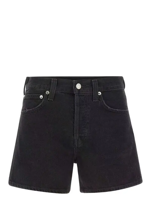 AGOLDE Five-pocket Denim Shorts - Black