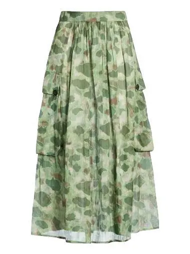 DEPARTMENT 5 Midi Flared Skirt - Green