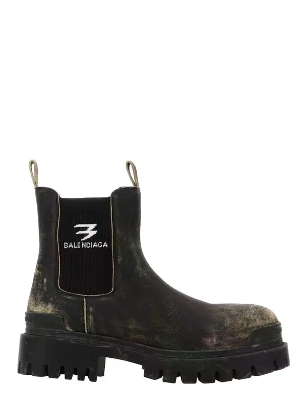 Balenciaga Leather Chelsea Ankle Boots - Black