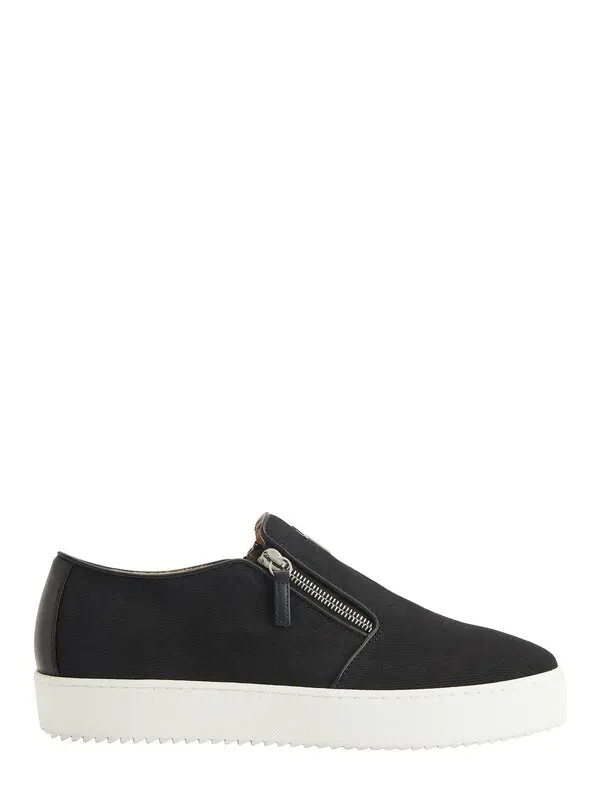 GIUSEPPE ZANOTTI Textile Slip-on - Black