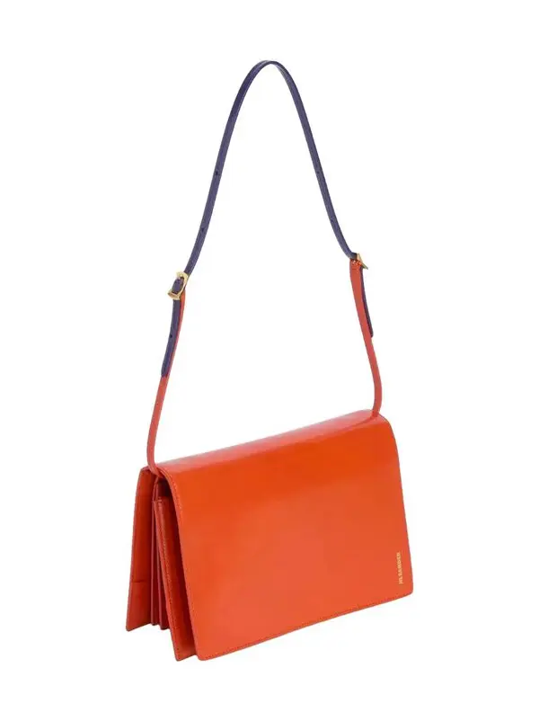 JIL SANDER Small File Shoulder Bag - Orange