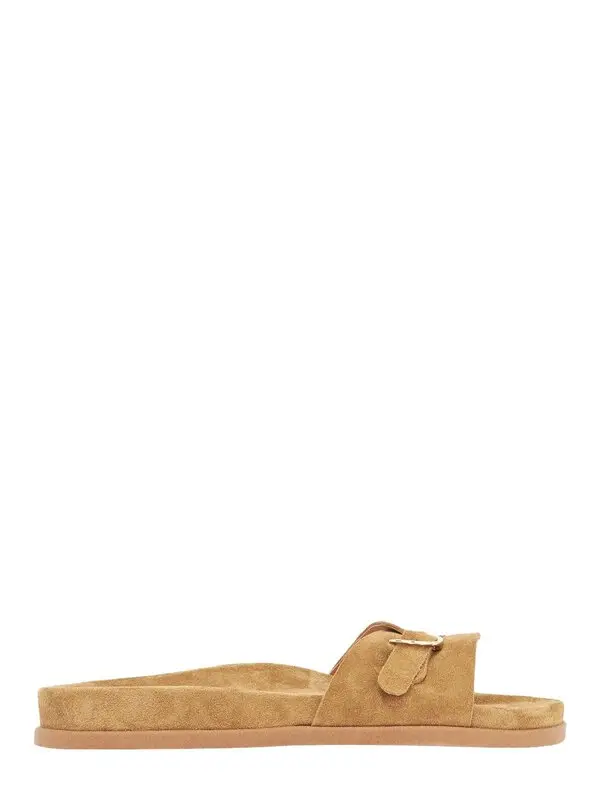 ANCIENT GREEK SANDALS Stoa Suede Sandals - Sahara