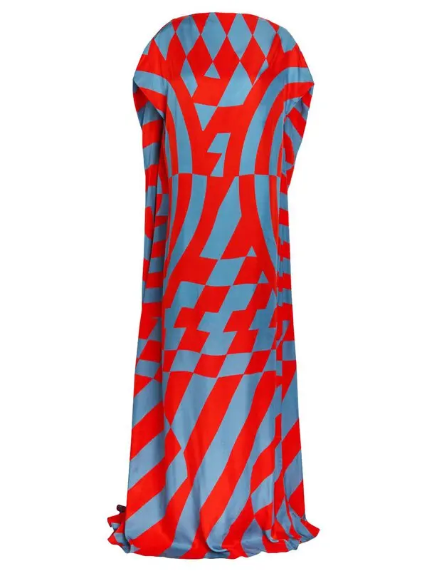Dries Van Noten Diria Printed Maxi Dress - Grey