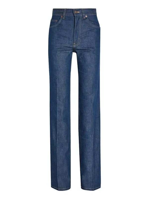 Chloé High-rise Straight-leg Jeans - Navy