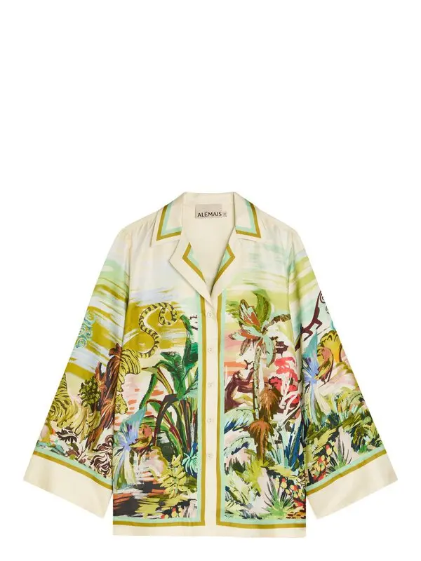 ALEMAIS Alémais Jungle Boogie Printed Silk Shirt - Multicoloured