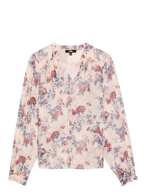 Paige Lula Floral Silk-chiffon Blouse - Pink