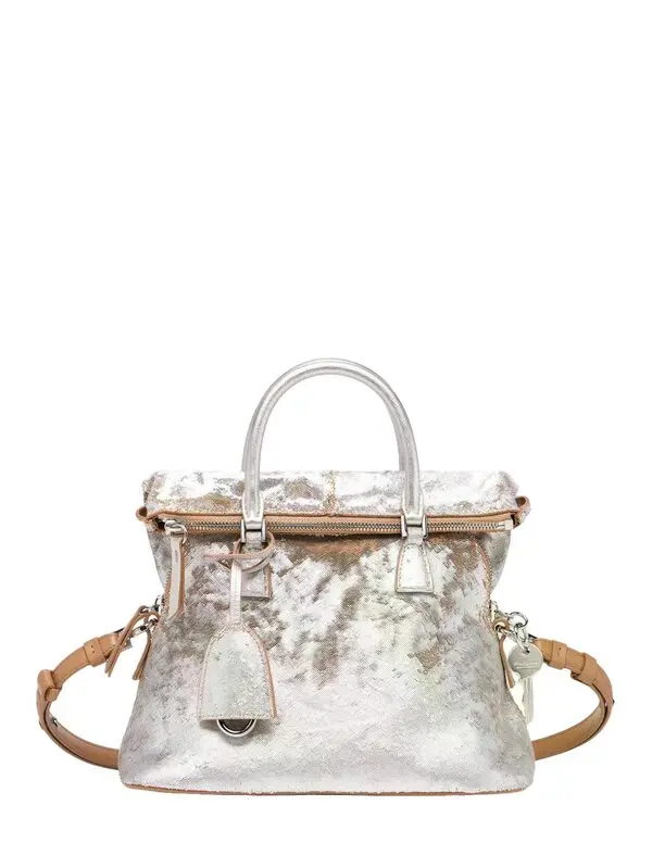 MAISON MARGIELA 5ac Soft Mini Tote Bag - Silver