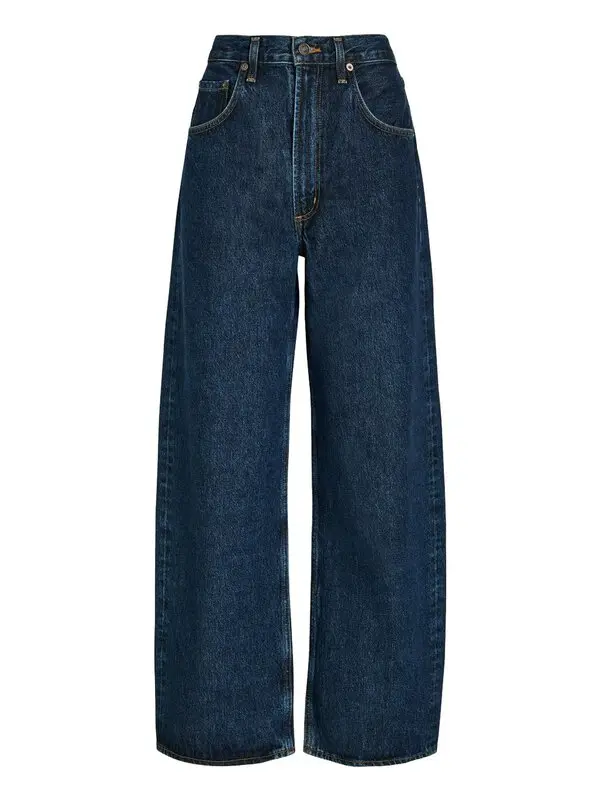 AGOLDE Mid-rise Wide-leg Denim Jeans - Navy