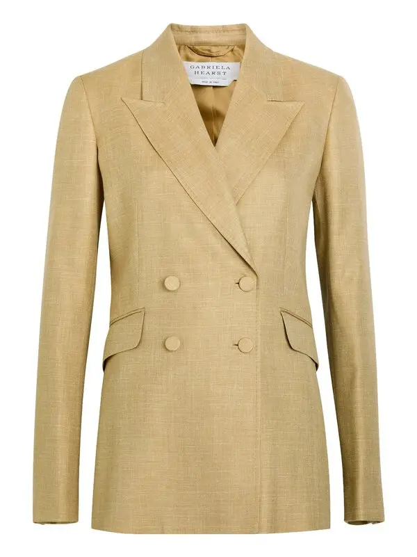 Gabriela Hearst Angela Double-breasted Blazer - Beige