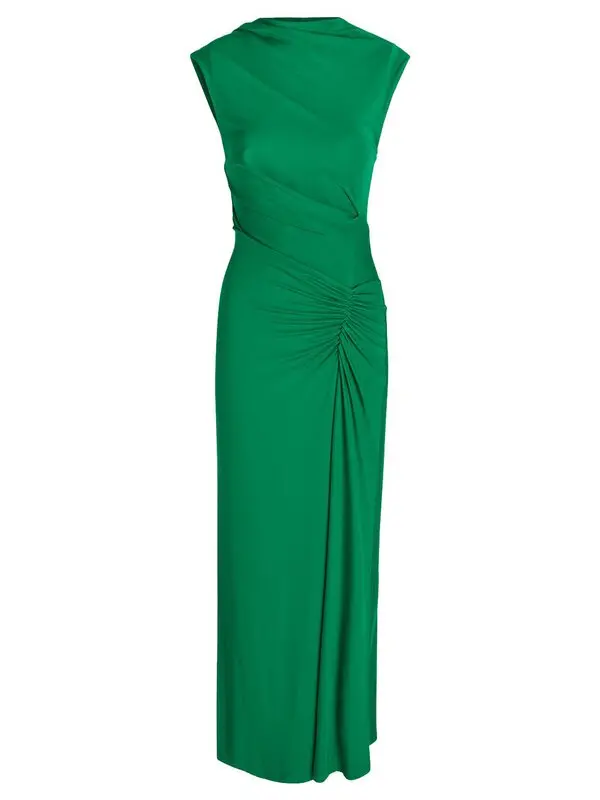 Simkhai Acacia Draped Jersey Maxi Dress - Green