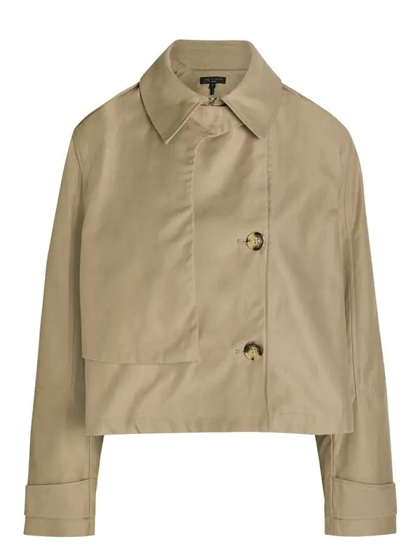 Rag & Bone Jamie Cropped Trench Coat - Khaki