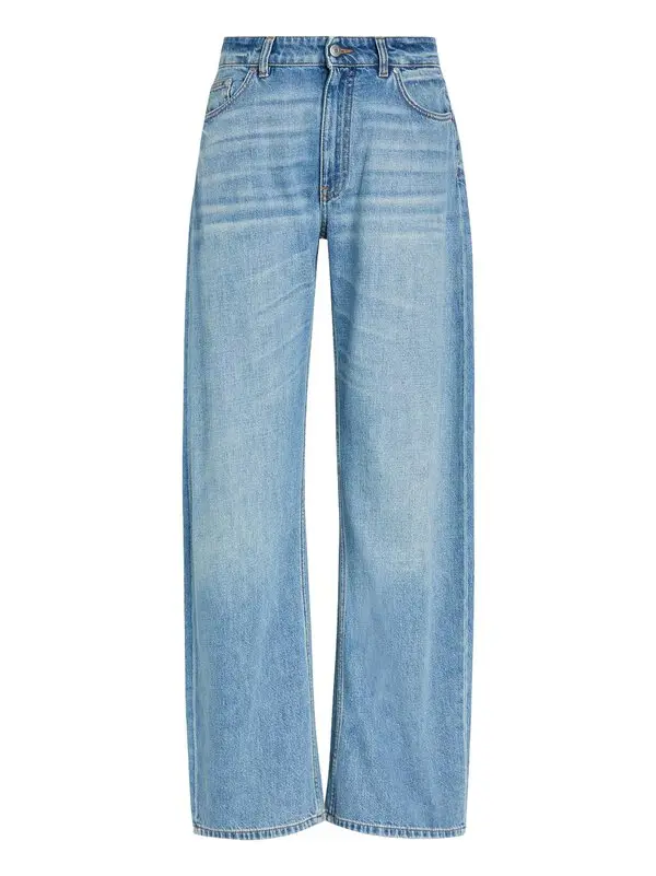 Stella McCartney Curved-leg Jeans - Mid Blu