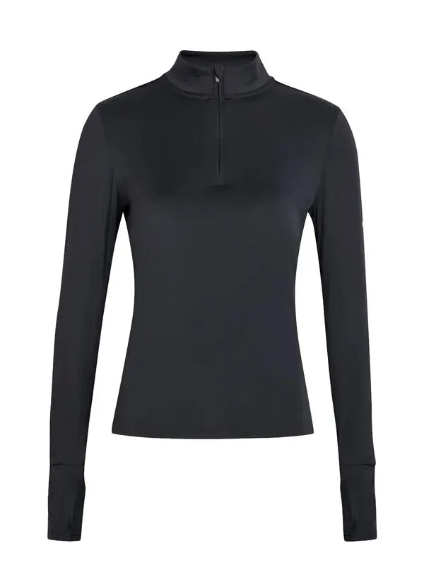 TALA Ultralite Half-zip Stretch-jersey Top - Navy