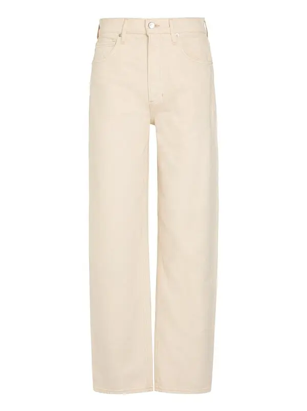 Veronica Beard Haley Arc-leg Jeans - Ecru