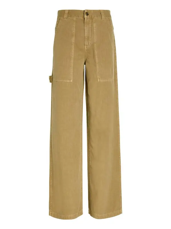 Moncler Straight-leg Cotton-twill Trousers - Beige