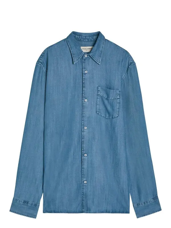 Officine Générale Chambray Shirt - Blue