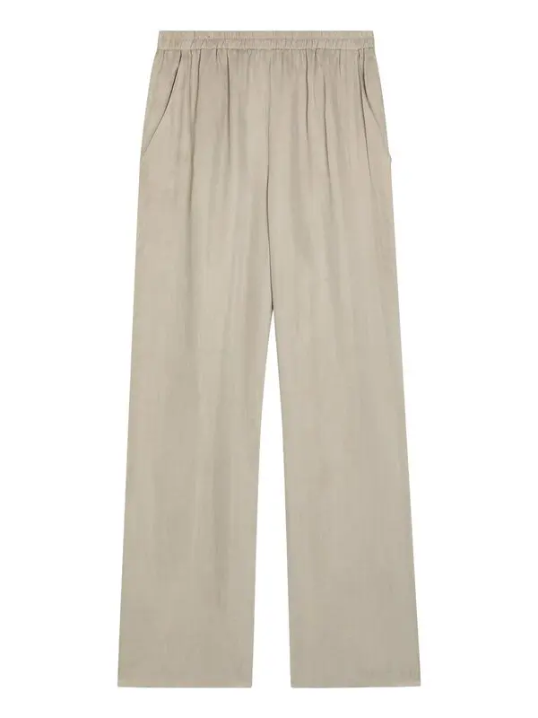Emporio Armani Striped Straight-leg Trousers - Grey