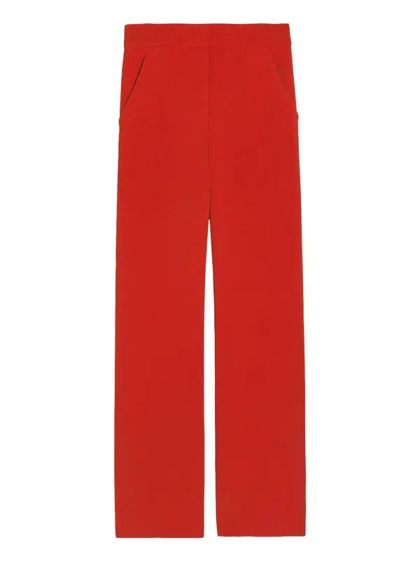 Veronica Beard Tonelli Wide-leg Jersey Trousers - Red