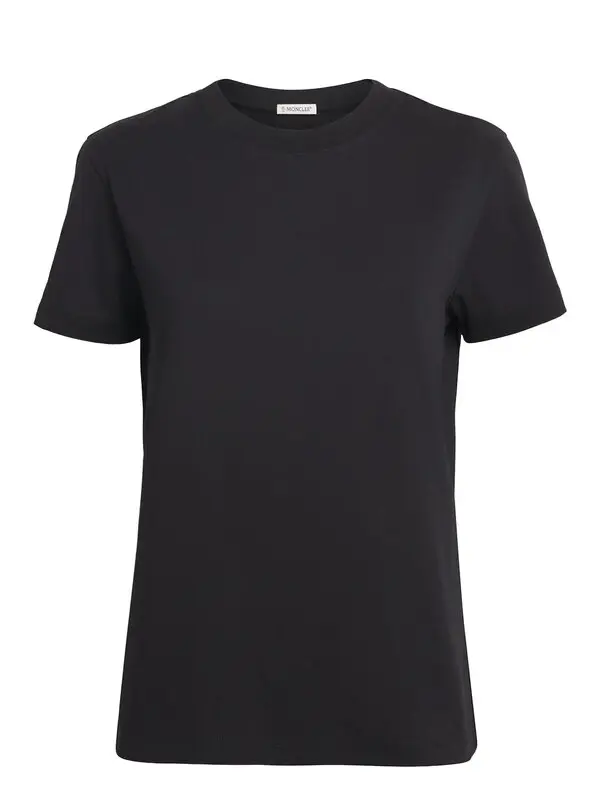 Moncler Cotton Logo T-shirt - Black